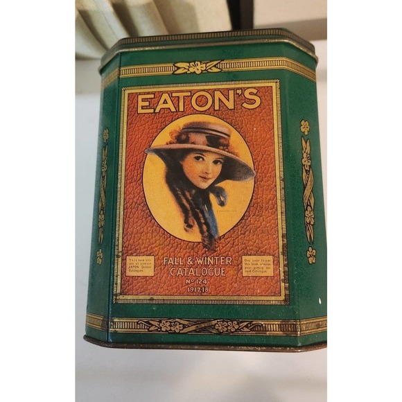 unknown | Accents | Vintage Eatons Woman Can Display Container Autumn ...